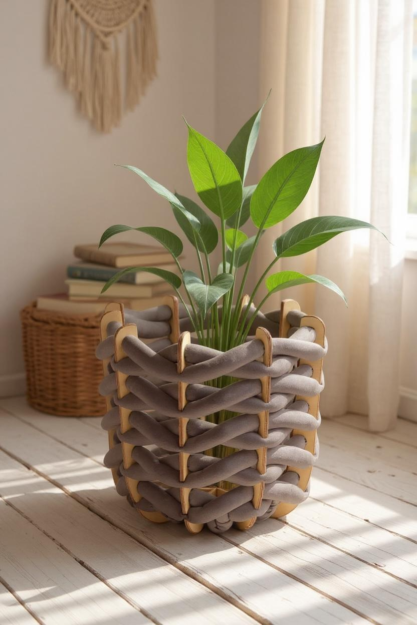 (M) Hull Basket in Graphite Ultra suede | Knots Studio